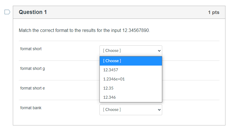 Solved All answers are in the drop downs for each question, | Chegg.com