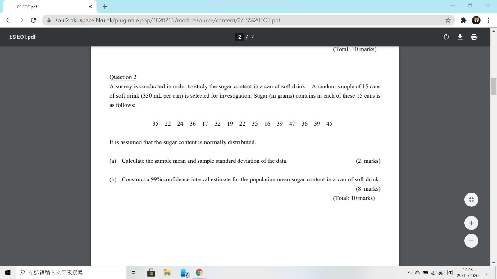 Solved ES EOT.pdf Х + | Chegg.com
