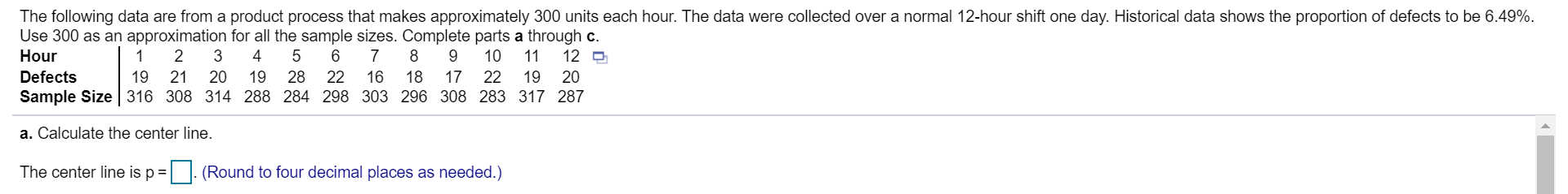 Solved The following data are from a product process that | Chegg.com