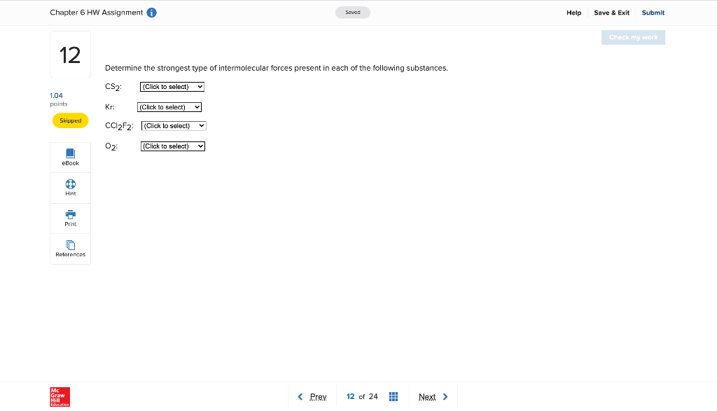 Solved Chapter 6 HW Assignment 0 Saved Help Save & Exit | Chegg.com