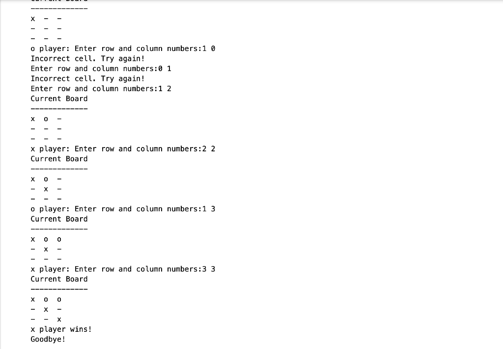 Solved This project creates a simple Tic-Tac-Toe game. You | Chegg.com