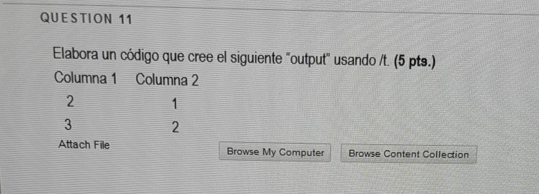 Solved Make a code that creates the following "output" using | Chegg.com