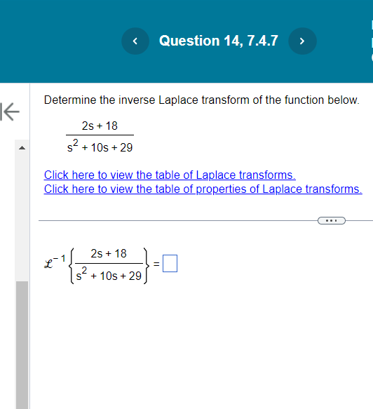 Solved Determine the inverse Laplace transform of the | Chegg.com