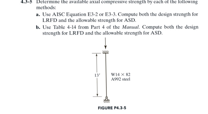 Solved 4.3-5 Determine the available axial compressive | Chegg.com Solved 4.3-5 Determine the available axial compressive | Chegg.com