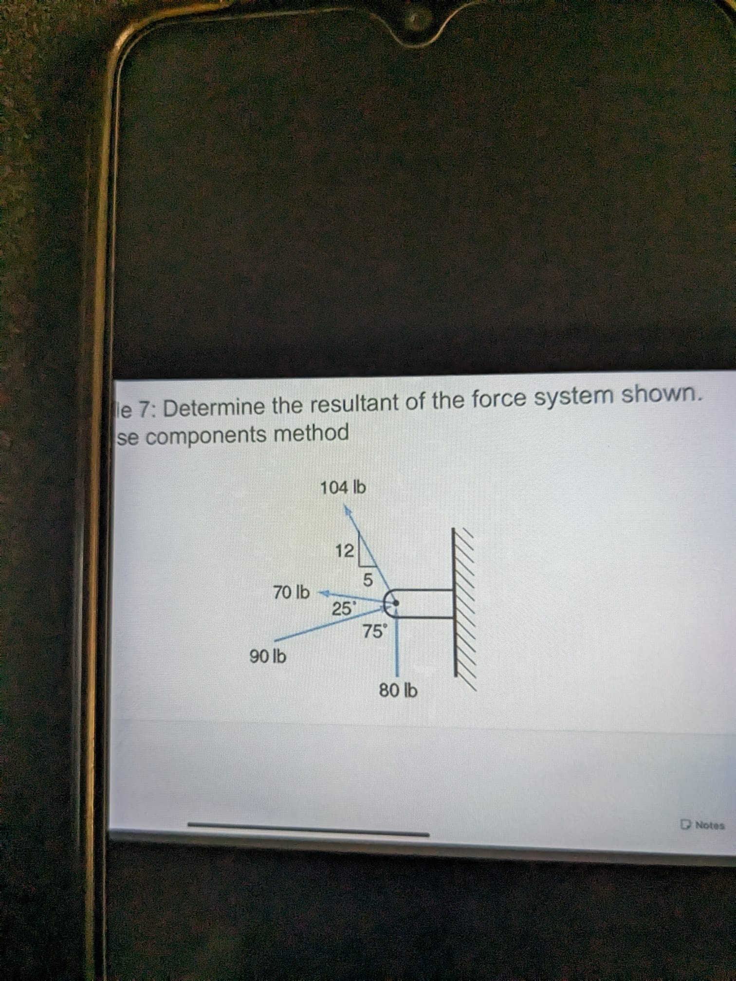 Solved le 7: Determine the resultant of the force system | Chegg.com