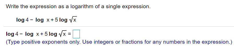 Solved Write the expression as a logarithm of a single | Chegg.com