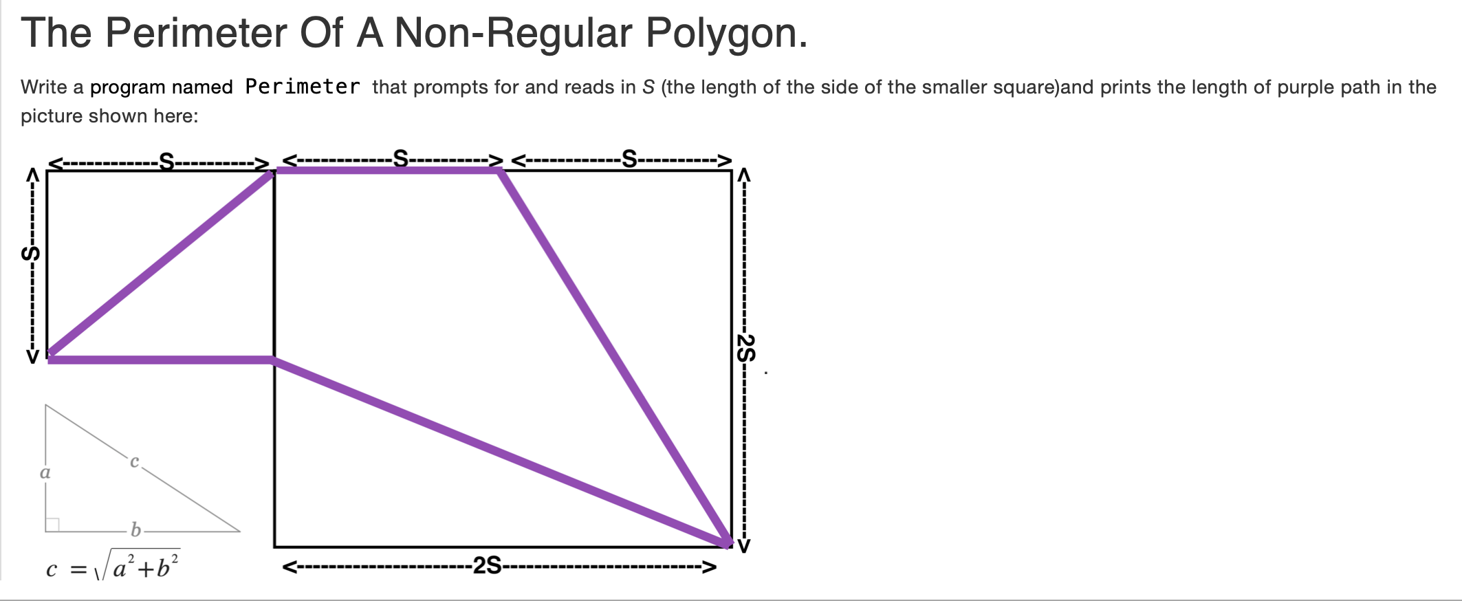 Solved The Perimeter Of A Non-Regular Polygon. Write a | Chegg.com