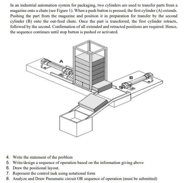 In an industrial automation system for packaging, two | Chegg.com