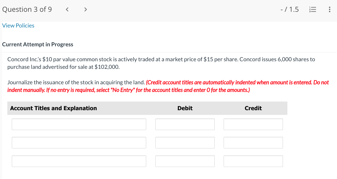 Concord Inc.'s $10 par value common stock is actively | Chegg.com