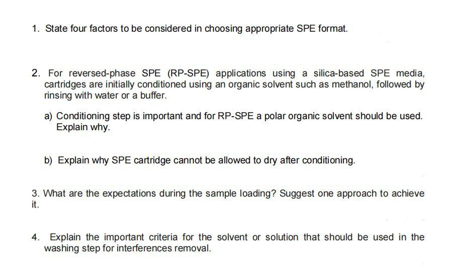 Solved 1. State four factors to be considered in choosing | Chegg.com