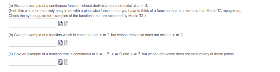 Solved (a) Give an example of a continuous function whose | Chegg.com