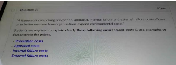 Solved 10 pts Question 27 "A framework comprising | Chegg.com