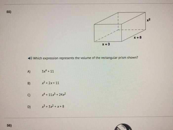 Solved C Rectangle D Square This Prism Is Cut By The
