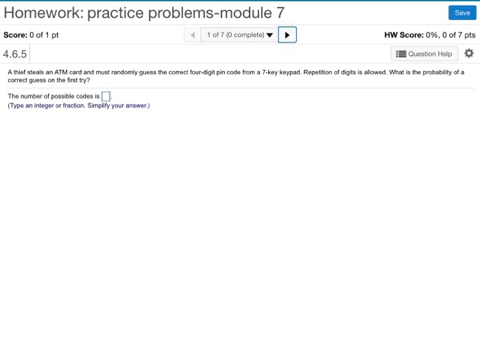 Solved Homework: practice problems-module 7 Score: 0 of 1 pt | Chegg.com