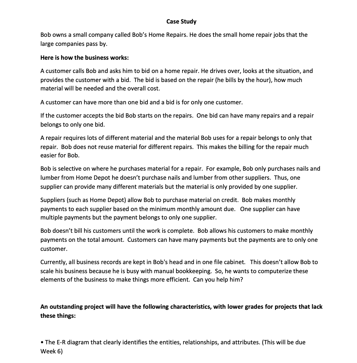 Solved Using the case study below I must:The first activity | Chegg.com