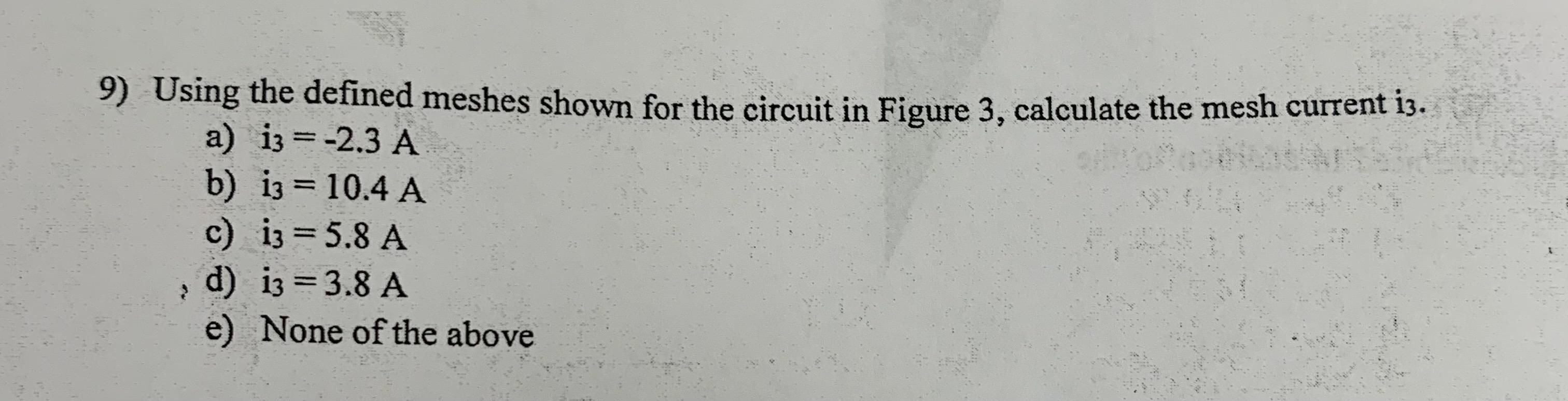 Solved Using the defined meshes shown for the circuit in | Chegg.com