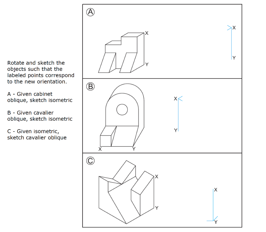 Solved Given the isometric view of the cut blocks above, | Chegg.com