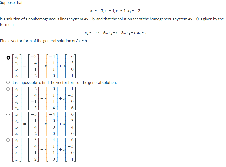 Solved Suppose that X1 = -3, X2 = 4, X3 = 1, X4 = -2 is a | Chegg.com