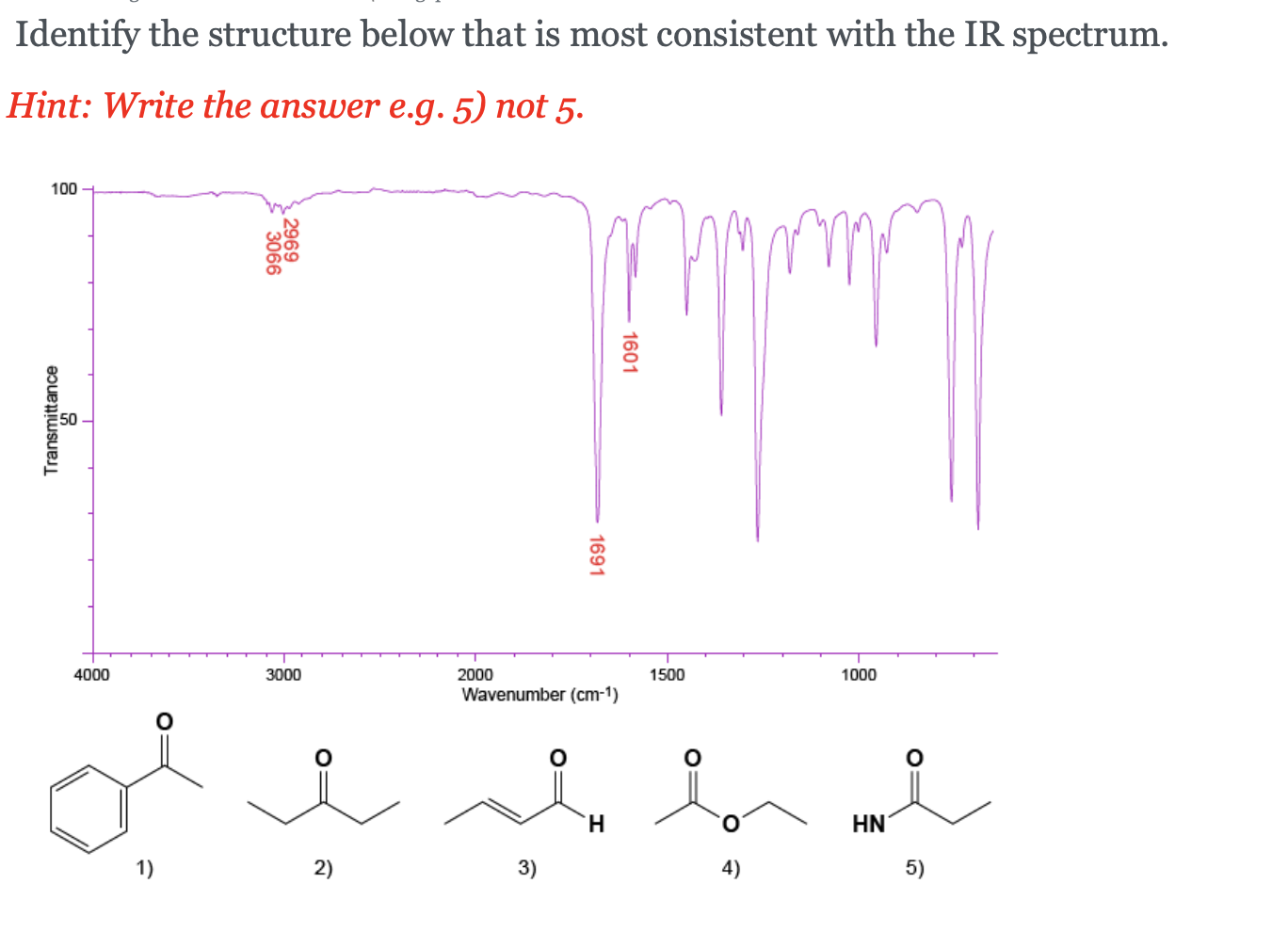 Solved Identify the structure below that is most consistent | Chegg.com