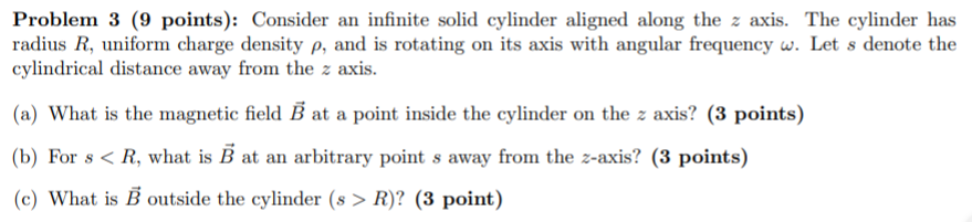 Solved Problem 3 (9 points): Consider an infinite solid | Chegg.com