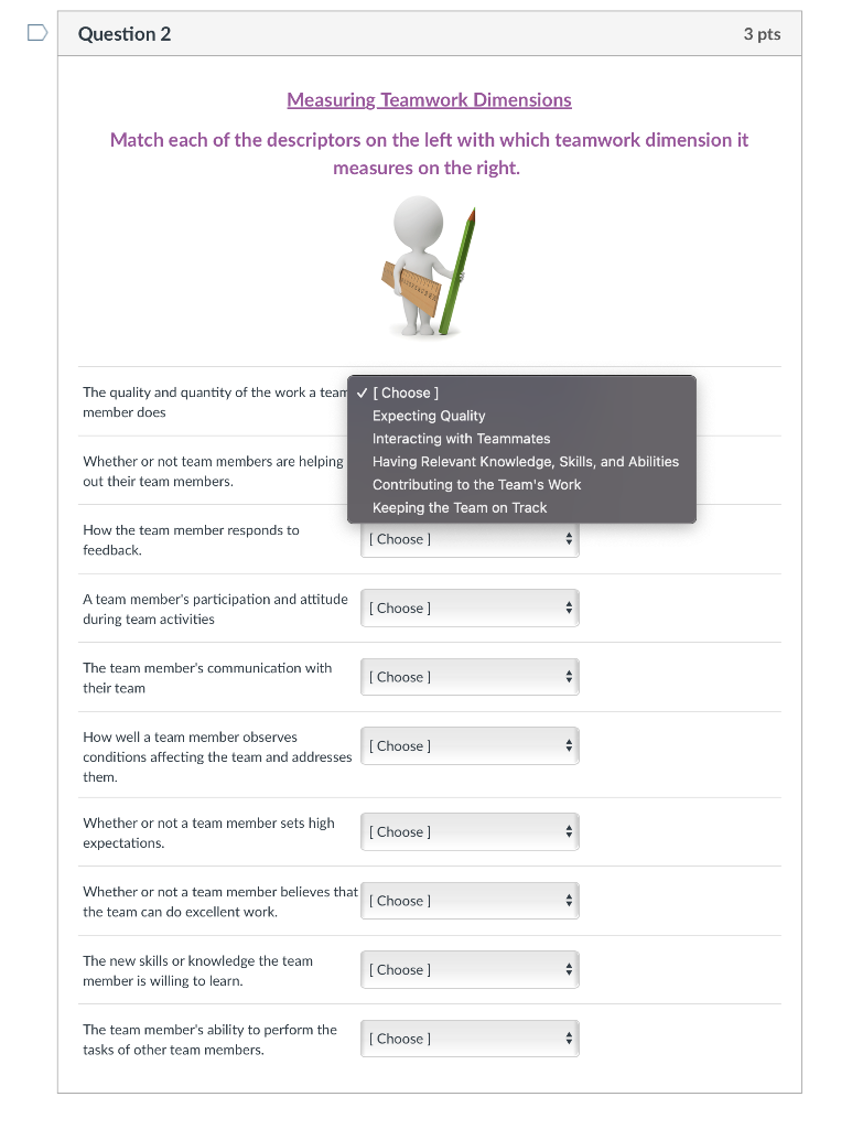 Solved Defining Teamwork Dimensions Match each of the Five | Chegg.com