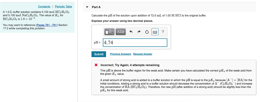 Solved Constants Periodic Table Part A A 1.0-L buffer | Chegg.com