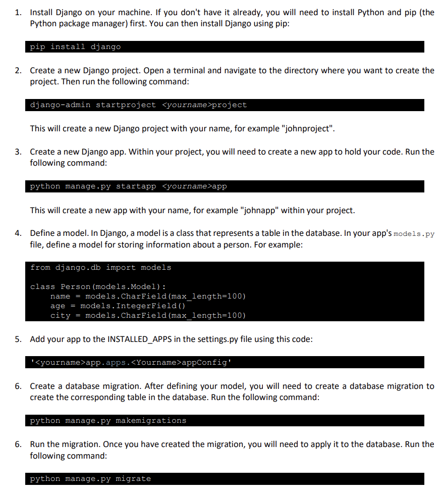 Solved I NEED OUTPUT FOR THİS CODE USİNG DJANGO (Screenshot) | Chegg.com