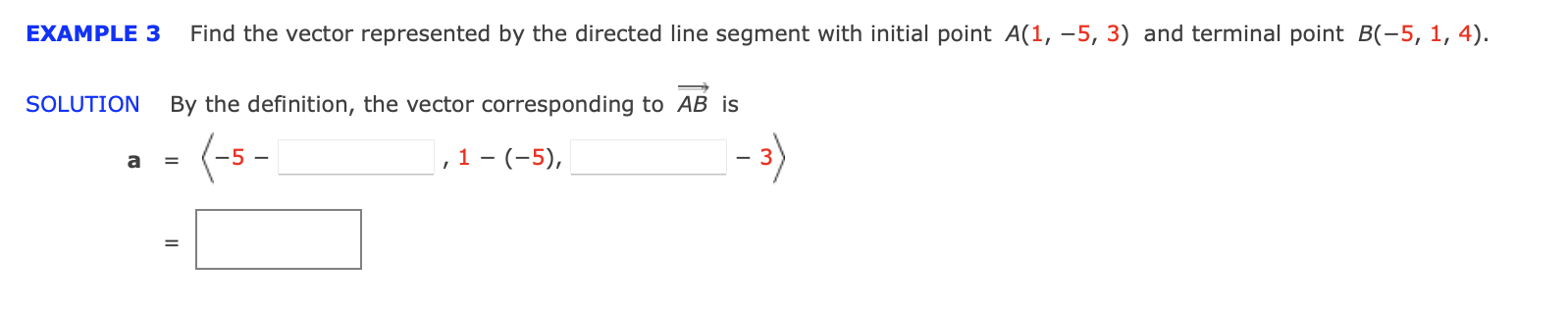 Solved EXAMPLE 3 Find the vector represented by the directed | Chegg.com