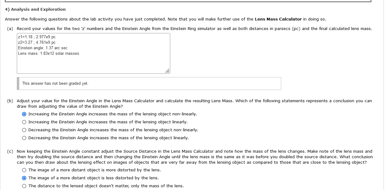 Solved 2) Distance Assessment (Redshift Calculator) 1. Set | Chegg.com