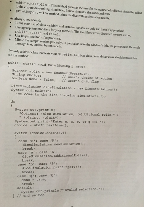 Solved [after §9.6-moderate Dice-Throwing Simulator : Write | Chegg.com