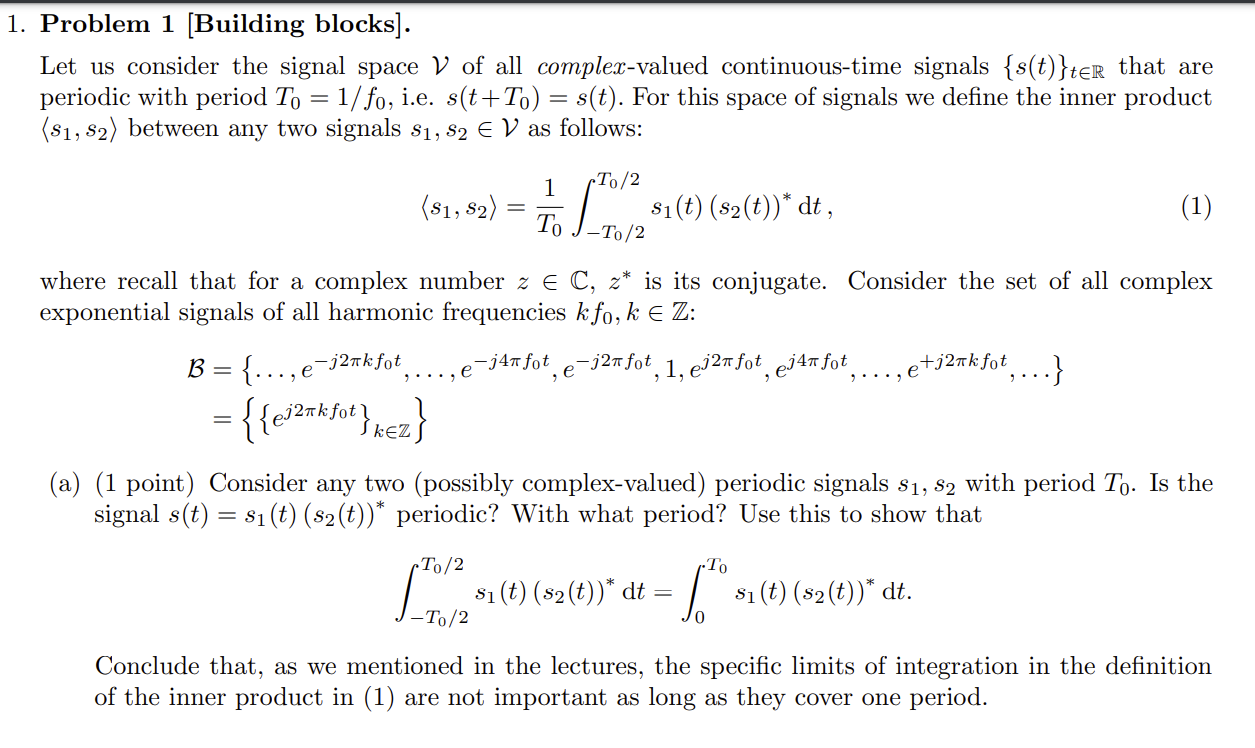 Solved Let us consider the signal space V of all | Chegg.com