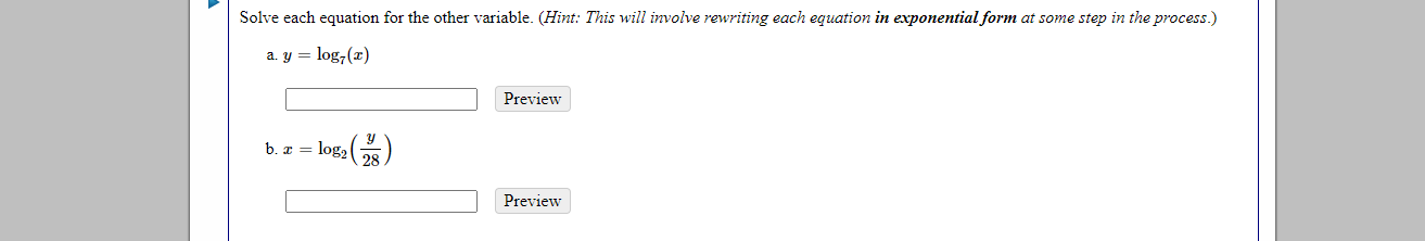 Solved Use logarithmic notation to represent the solution to | Chegg.com