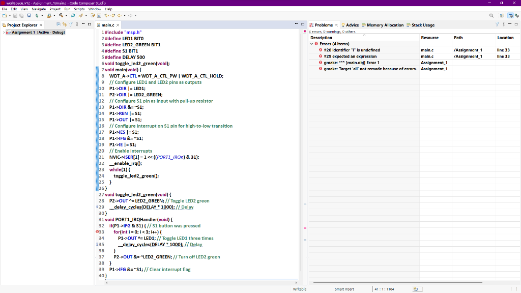 Solved Workspace_p12 - Assignnmer__1,main - Cote Campuser | Chegg.com