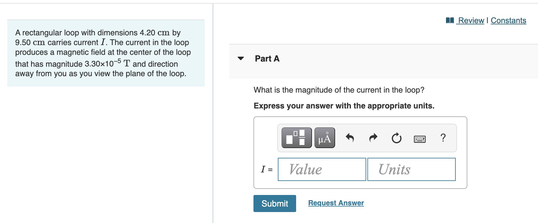Solved II Review | Constants A rectangular loop with | Chegg.com