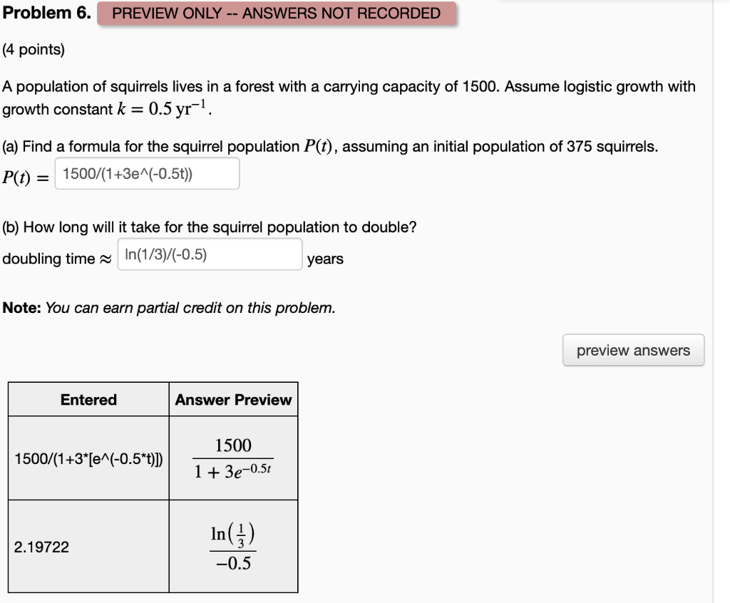 Solved Problem 6. PREVIEW ONLY -- ANSWERS NOT RECORDED (4 | Chegg.com