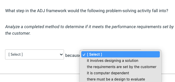 Solved What step in the ADJ framework would the following | Chegg.com