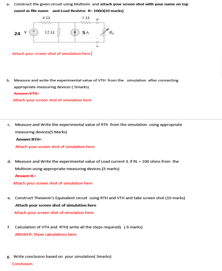 Solved a. Construct the given circuit using Multisim and | Chegg.com