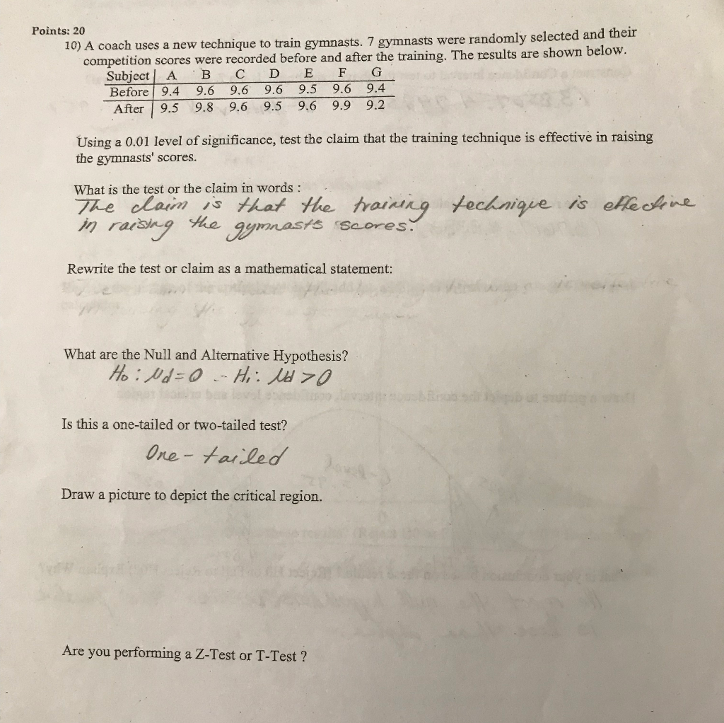 Solved Points: 20 technique to train gymnasts. 7 gymnasts | Chegg.com