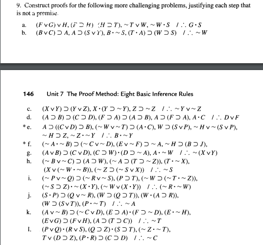 Solved 9. Construct proofs for the following more | Chegg.com