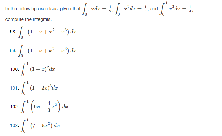 Solved Help explain what to do in number 99 and 103. for 99 | Chegg.com