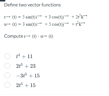 Solved Define two vector functions | Chegg.com