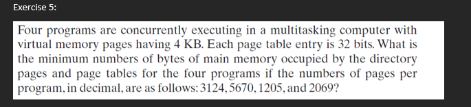 Solved Four programs are concurrently executing in a | Chegg.com