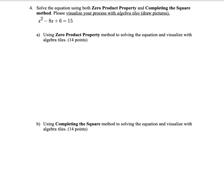 Solved Solve the equation using both Zero Product Property | Chegg.com