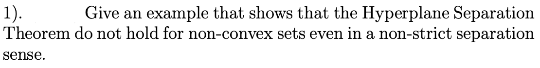 Solved 1). Give an example that shows that the Hyperplane | Chegg.com