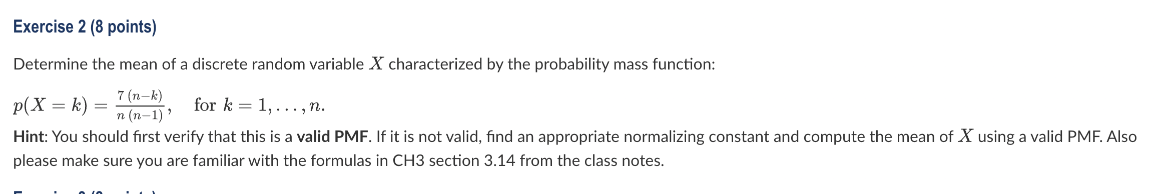 Solved Determine the mean of a discrete random variable X | Chegg.com