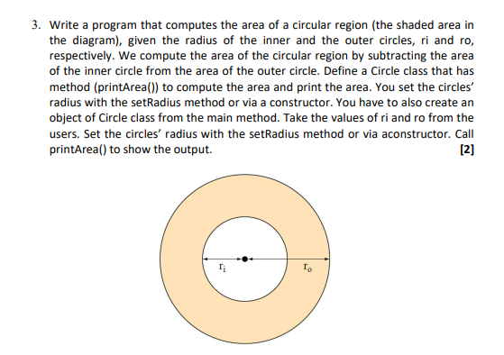Solved 3. Write a program that computes the area of a | Chegg.com