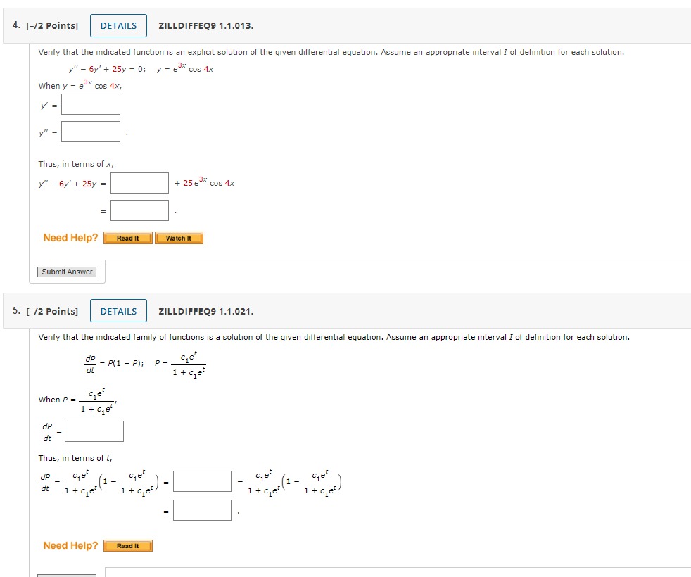 Solved Verify that the indicated function is an explicit | Chegg.com