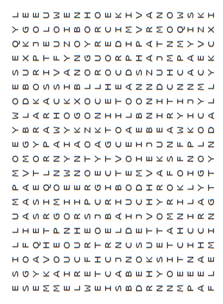 There are 40 words in the Word Search Puzzle below. | Chegg.com