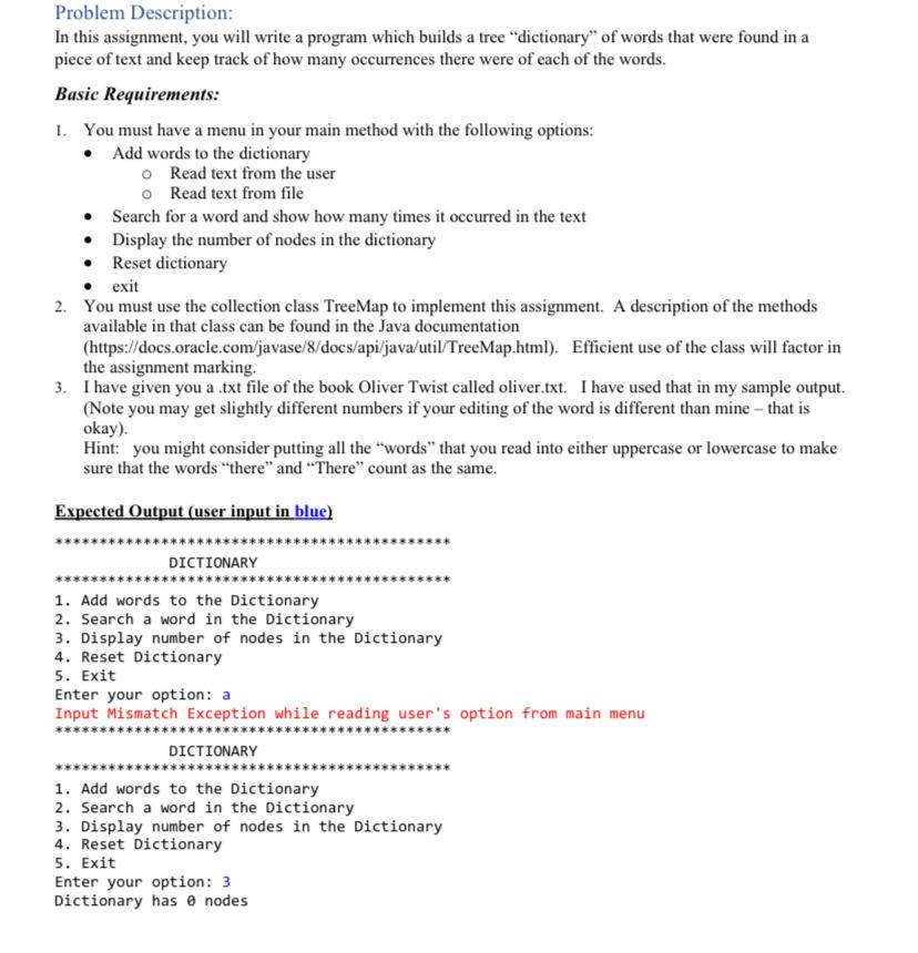 Solved Problem Description: In this assignment, you will | Chegg.com