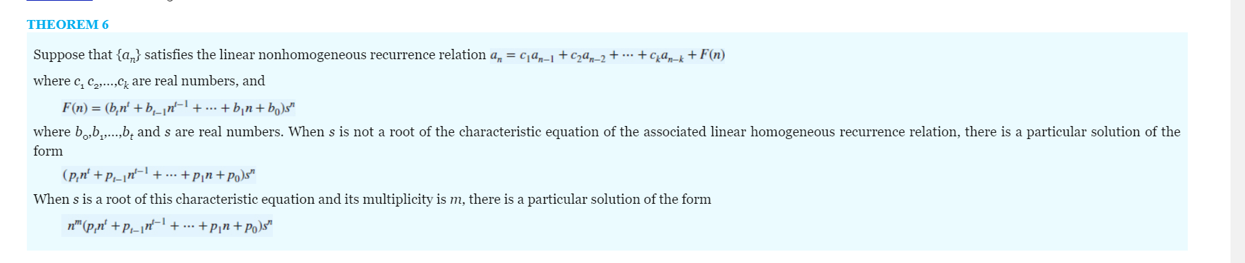 Solved condition a1=1. Use The- orem 6 to determine a | Chegg.com